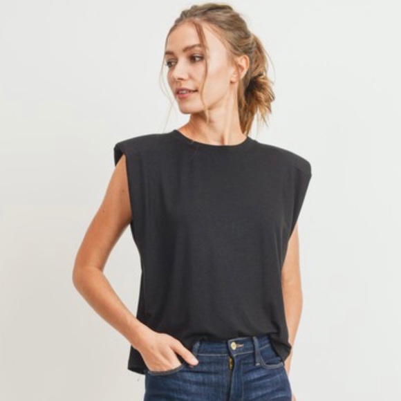 Tops | Shoulder Pad Tank | Poshmark